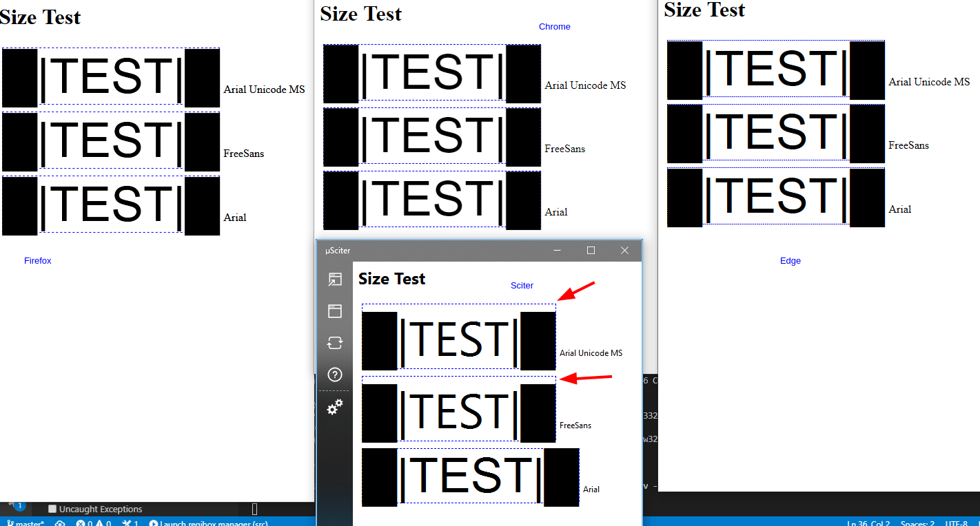 Topic: Font rendering issues, additional white-space on top? / sciter
